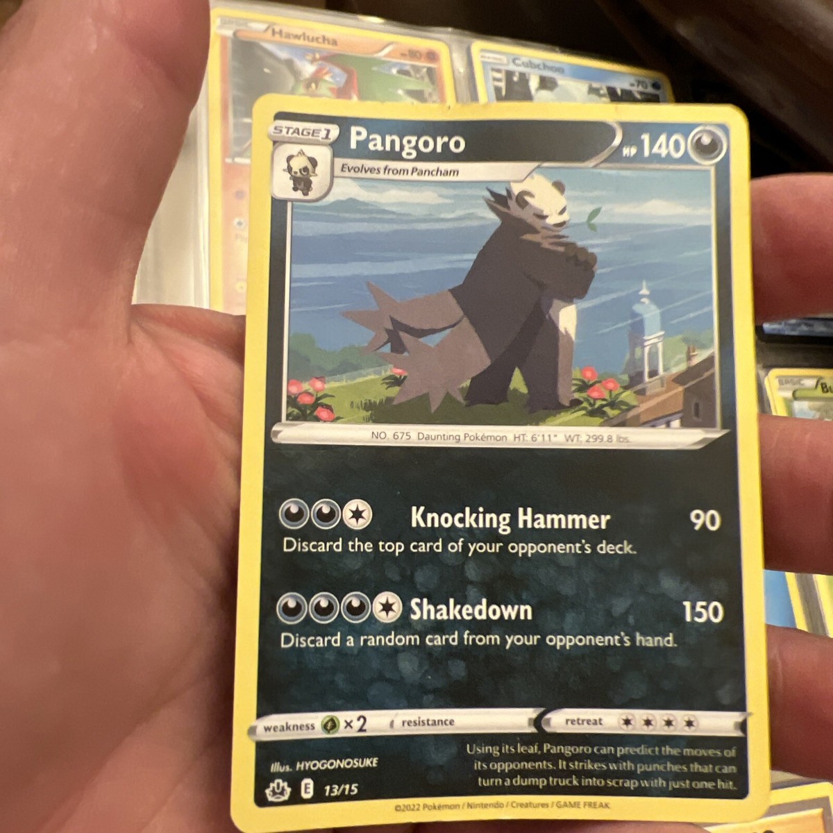 Pangoro Pokemon Card Pangoro 093/142 Stellar Crown Reverse Holo