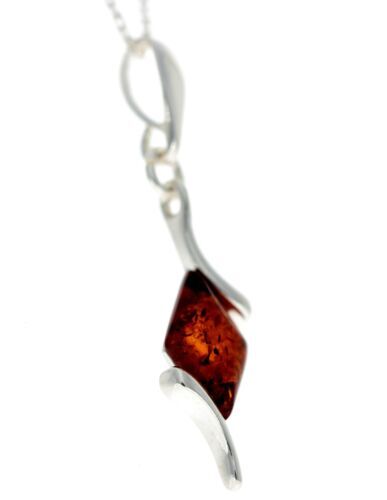 925 Sterling Silver & Genuine Baltic Amber Classic Pendant - G204 | eBay