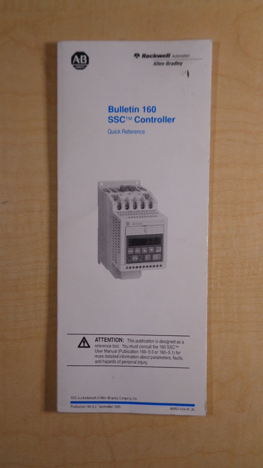 Allen Bradley Bulletin 160 SSC Controller Quick Reference 8E B2 | eBay