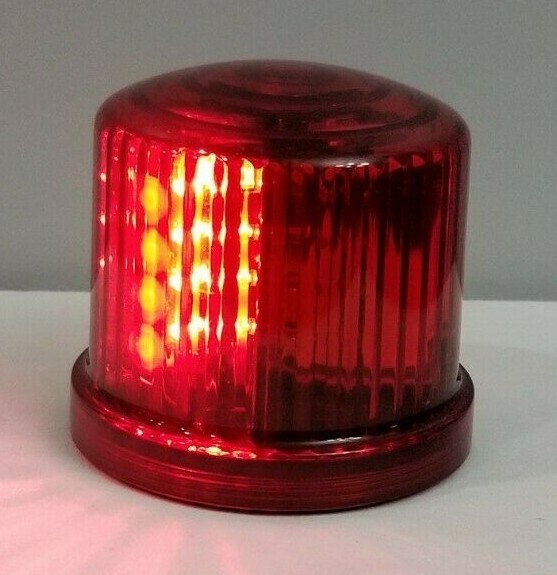 Battery Operated Magnetic Mount Rotating Red LED Beacon Light | eBay