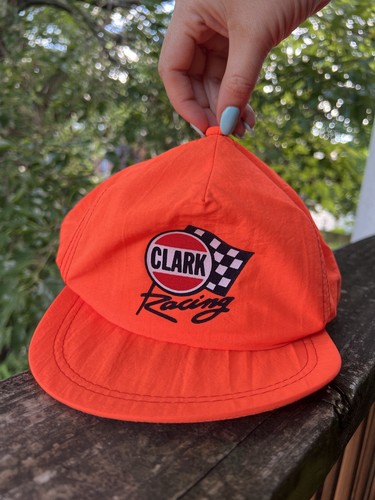 Vintage Clark Gas Racing Snapback Trucker Soft Cap Hat, One Size 80s ...