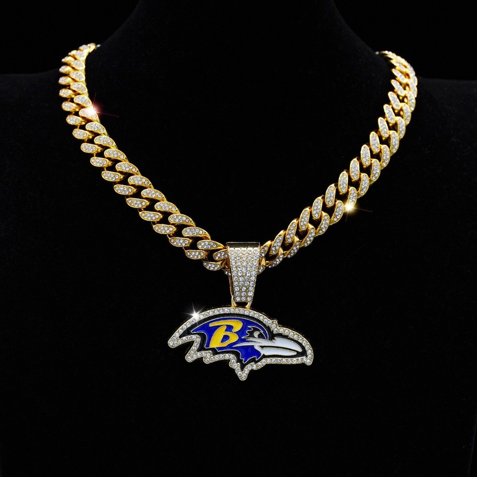 Baltimore Ravens NFL Men's Personalized Hip Hop Cuban Chain Necklace | eBay
