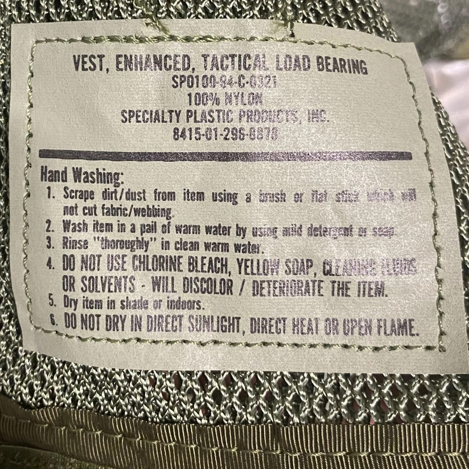 USGI Enhanced Load Bearing Vest LBV Woodland CAMO M81 Tactical LBV88 ...