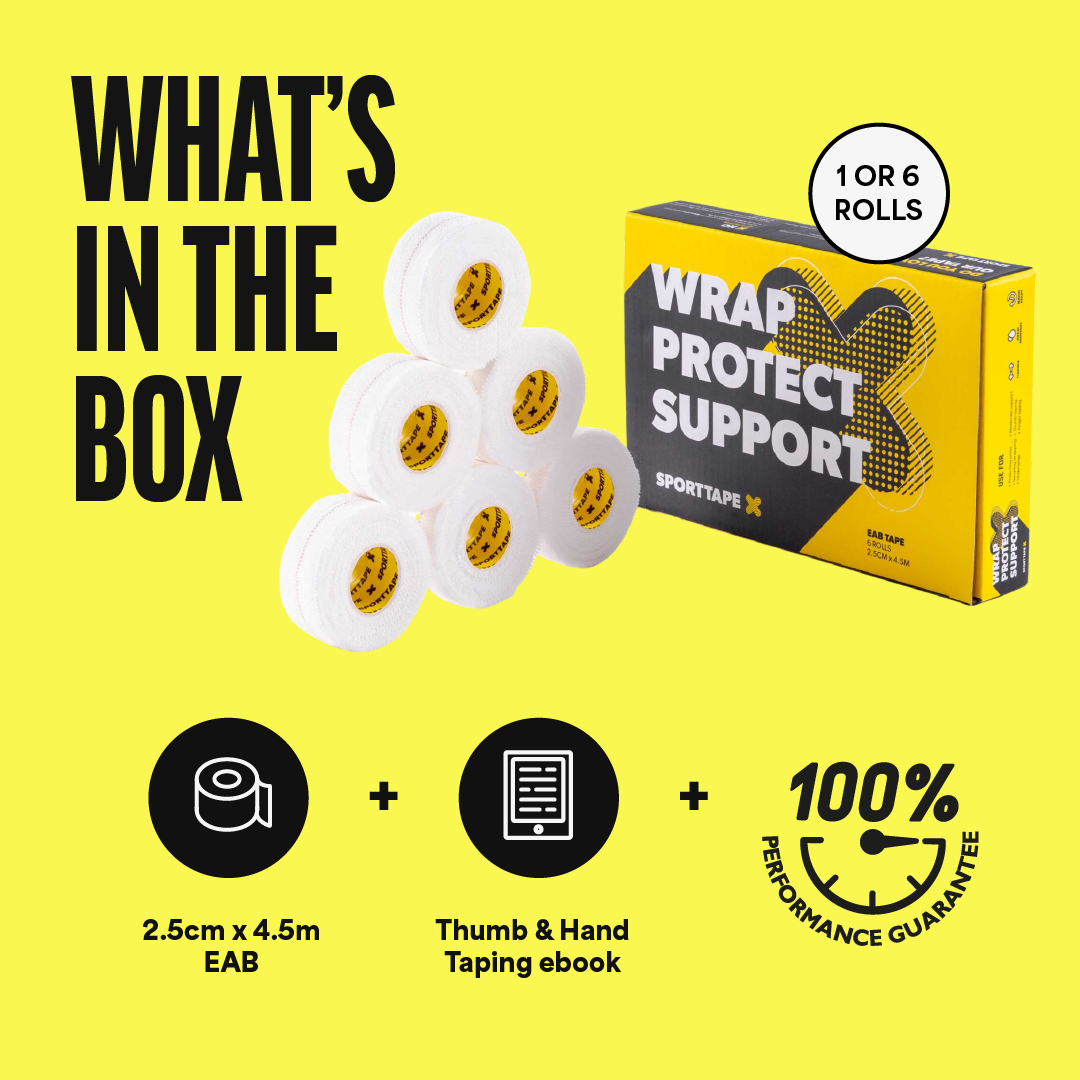 6 ROLLS - SPORTTAPE EAB (Elastic Adhesive Bandage) Rugby Sports ...