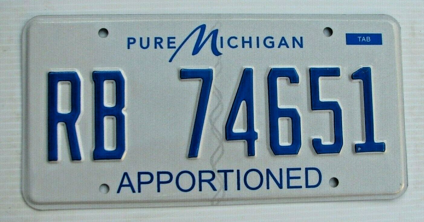 PURE APPORTIONED LICENSE PLATE " RB 74651 " SEMI IRP PRO RATE TRUCK ...