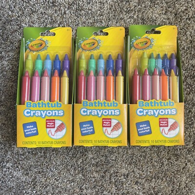 Crayola Bathtub Crayons 10 Assorted Colors Each Box Magic Melon Bundle ...