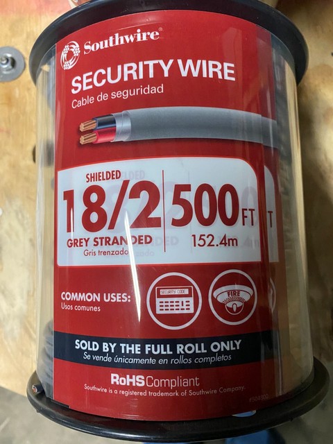 500 Ft. Southwire 18/2 Cl3r Stranded Shielded Copper Security Cable ...