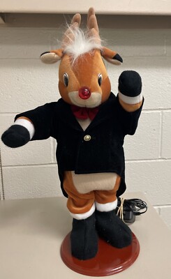 The Rudolph Co Animated Singing Rudolph The Red Nose Christmas Tabletop ...