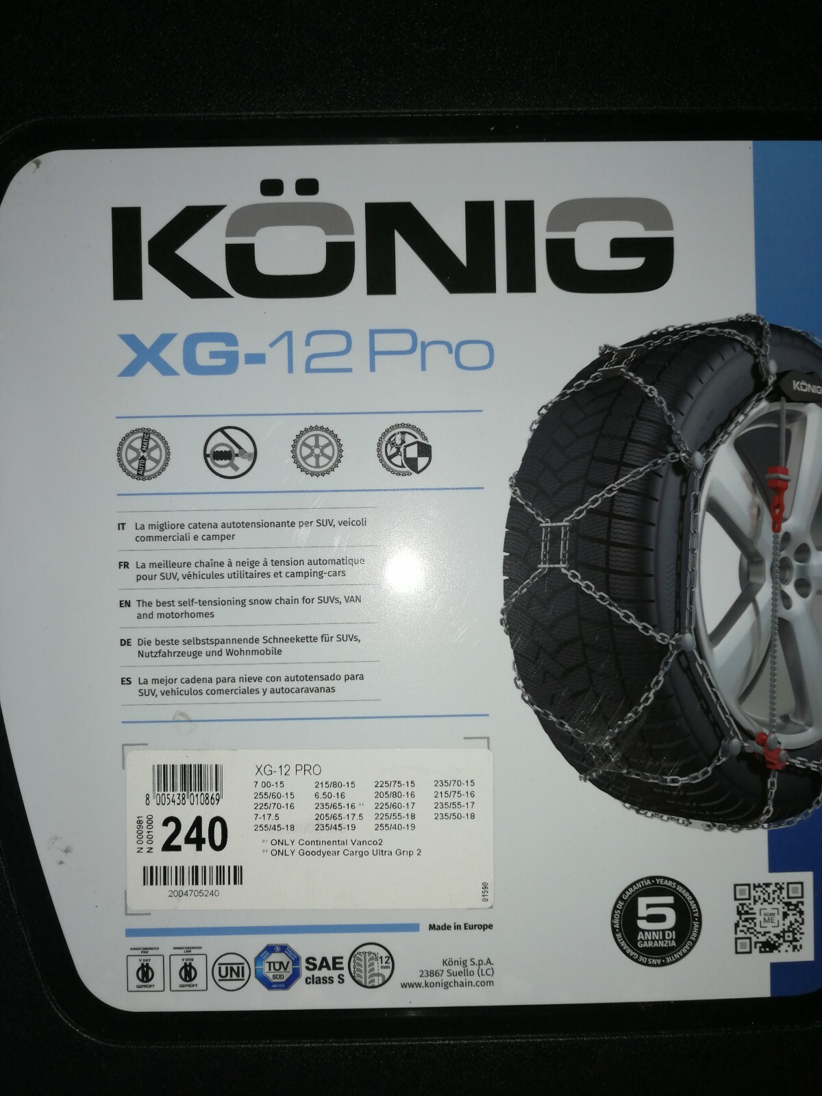 catene neve KONIG XG 12-PRO | eBay