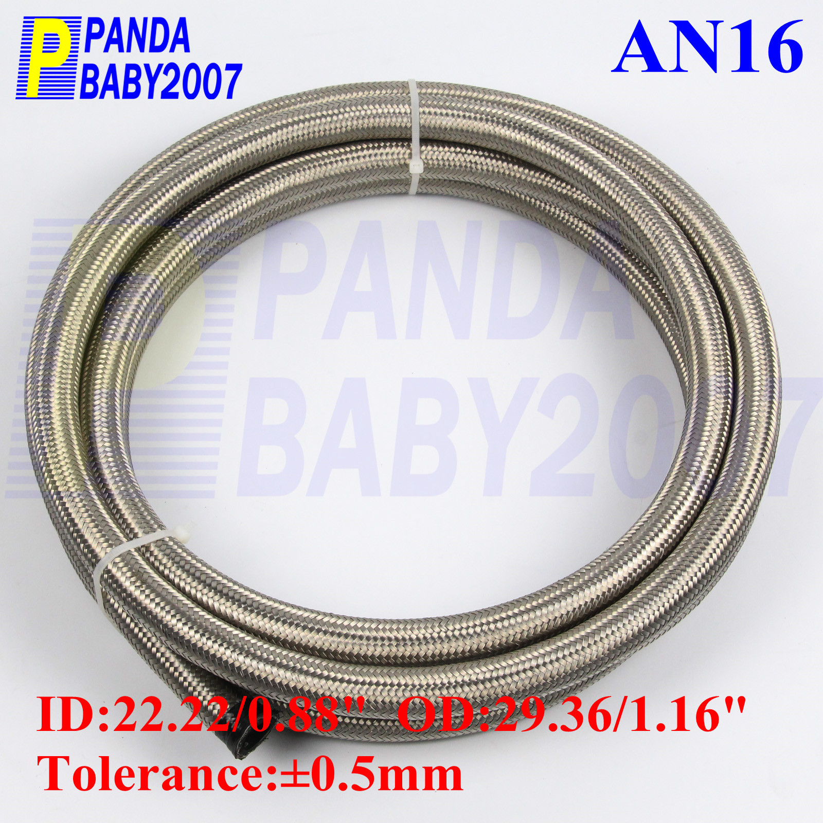 STAINLESS STEEL BRAIDED RADIATOR OIL LINE FUEL HOSE AN16 AN-16 16AN -16 ...
