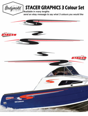 Stacer Decal Kits 3 colour with STACER logos 2400mm long set | eBay