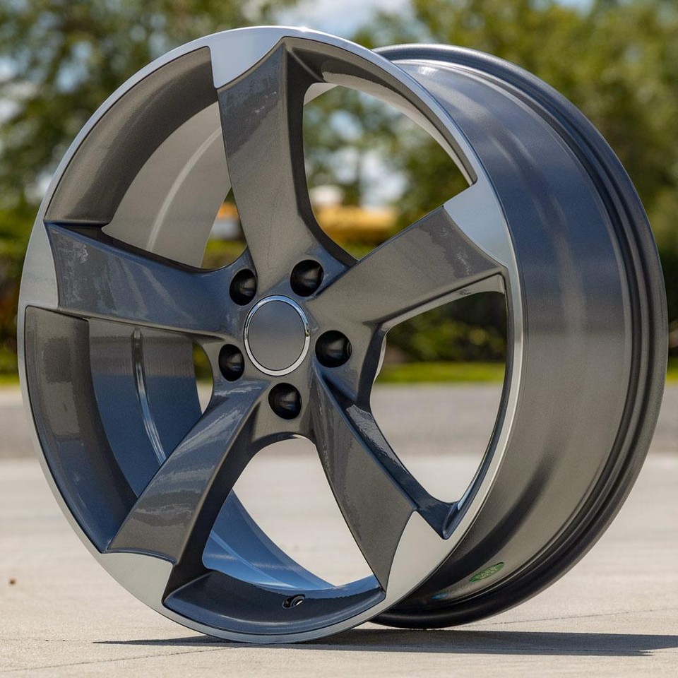 58867 Gunmetal 19-inch 5-Spoke Rim Fits Audi Volkswagen S4 Style | eBay