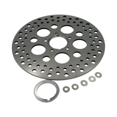 360 TWIN POLISHED 11.5" FRONT BRAKE ROTOR HARLEY DAVIDSON 44136-00 ...