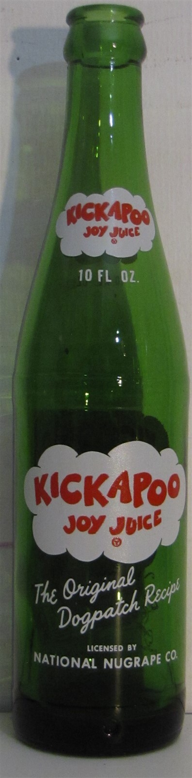 Kickapoo Joy Juice (White Label) ACL Soda Bottle 10oz. 1965 | eBay