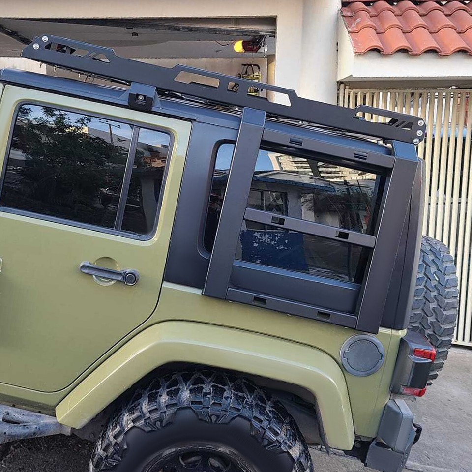 Roof Rack Cargo Carrier Luggage W/ 2 Ladders For Jeep Wrangler JK 4 ...