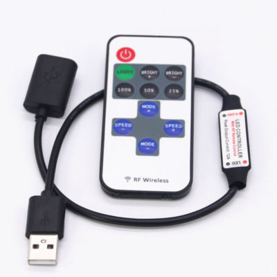Mini USB 5V RF Wireless LED Controller Dimmer Remote Control For USB ...