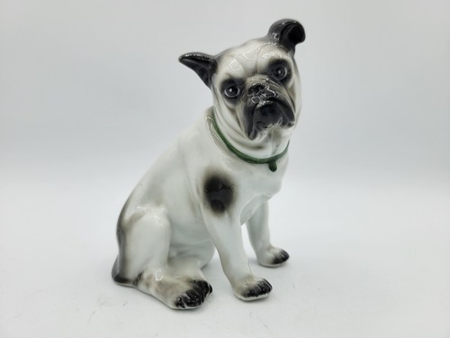 Rare Vintage SITZENDORF Germany PORCELAIN BULLDOG Puppy Dog FIGURE ...