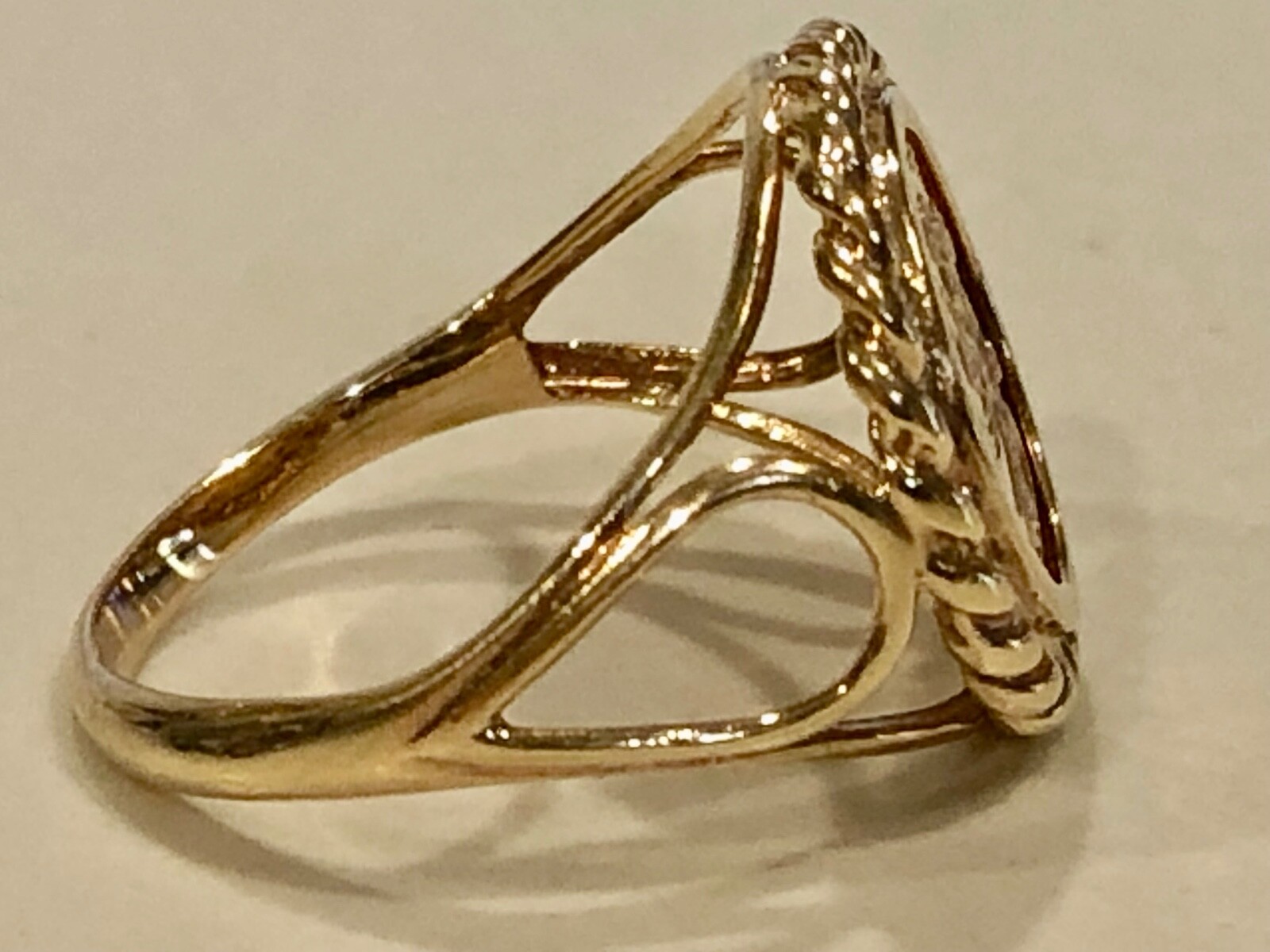 Chinese Panda Coin Ring 10K Yellow Gold | eBay