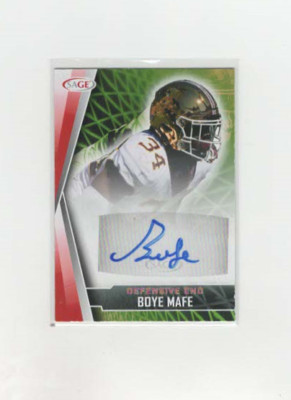 2022 SAGE Low Series Autograph Red Boye Mafe #A-BM RC Seahawks | eBay