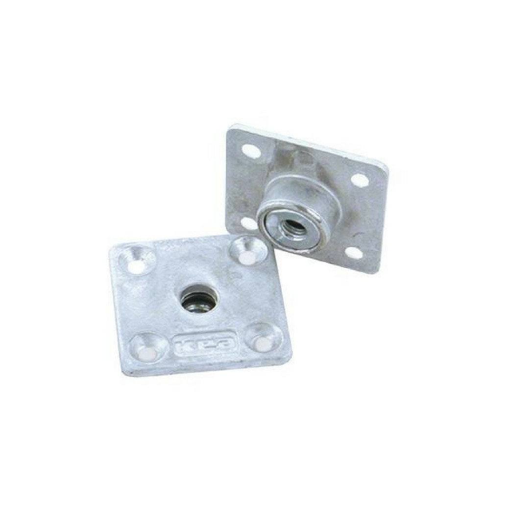 M8 8mm Heavy Duty Table Leg Feet Mounting Plates Brackets Round Square ...