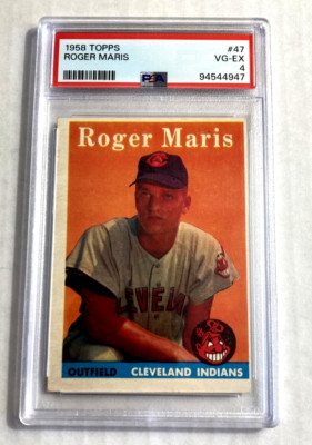 1958 Topps #47- Roger Maris Rookie Rc Card. PSA 4. VG-EX. | eBay