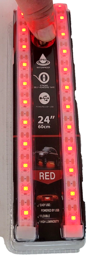 Vehicle LED Red Strip Lights 24-28” USB powered water resistant NEW ...