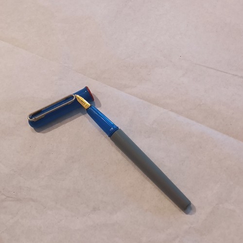 stylo plume stypen gris et bleu / fountain pen | eBay