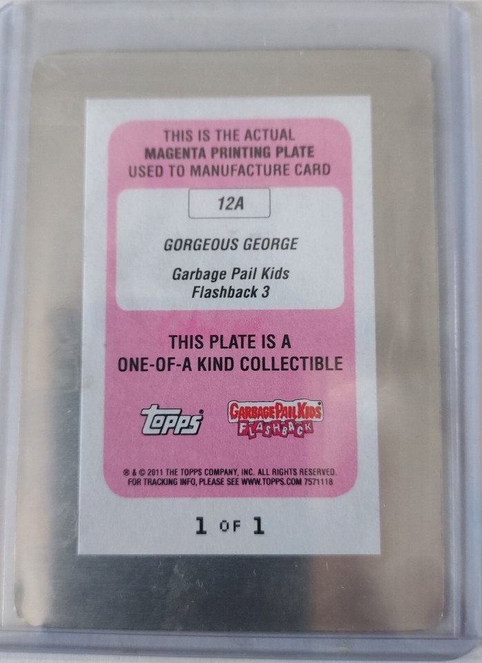 Garbage Pail Kids Flashback 3 Magenta Printing Plate 12A Gorgeous ...