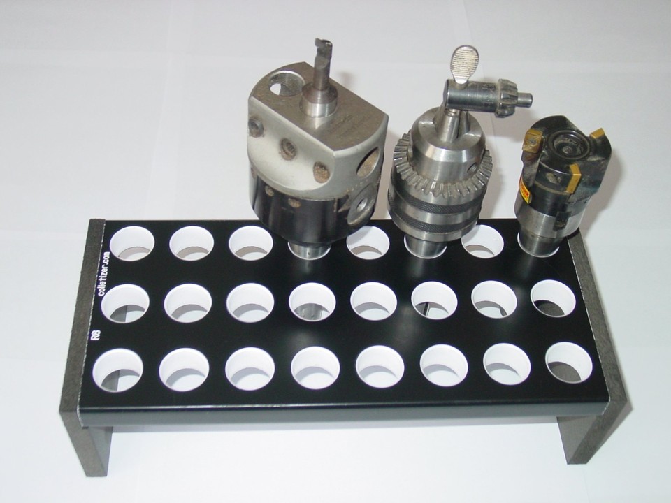 R8 Blank Collet Rack Tray Bench/Drawer, Holder Stand Bridgeport Collets ...