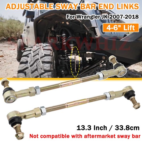 Sway Bar End Links Front or Rear Adjustable 4-6" Lift FOR Wrangler JK ...