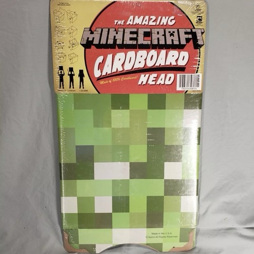 Minecraft Cardboard Head Creeper Green Fun Gift Costume | eBay