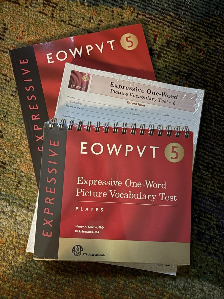 Receptive And Expressive One Word Picture Vocabulary Test Kits 5 | eBay UK