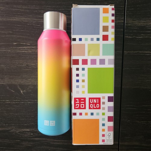 Uniqlo 40th Anniversary Rainbow Stainless Steel Water Bottle 16 oz ...