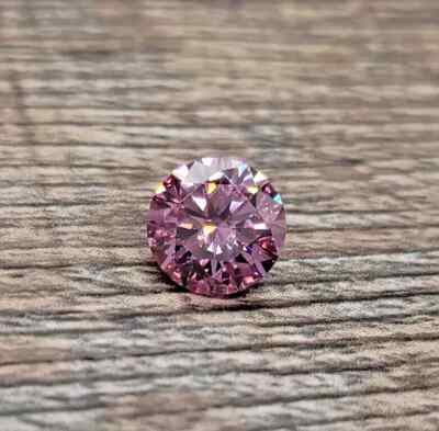1 CT Natural Round Cut 6.50mm Baby Pink Diamond VVS1 D Grade Certified ...