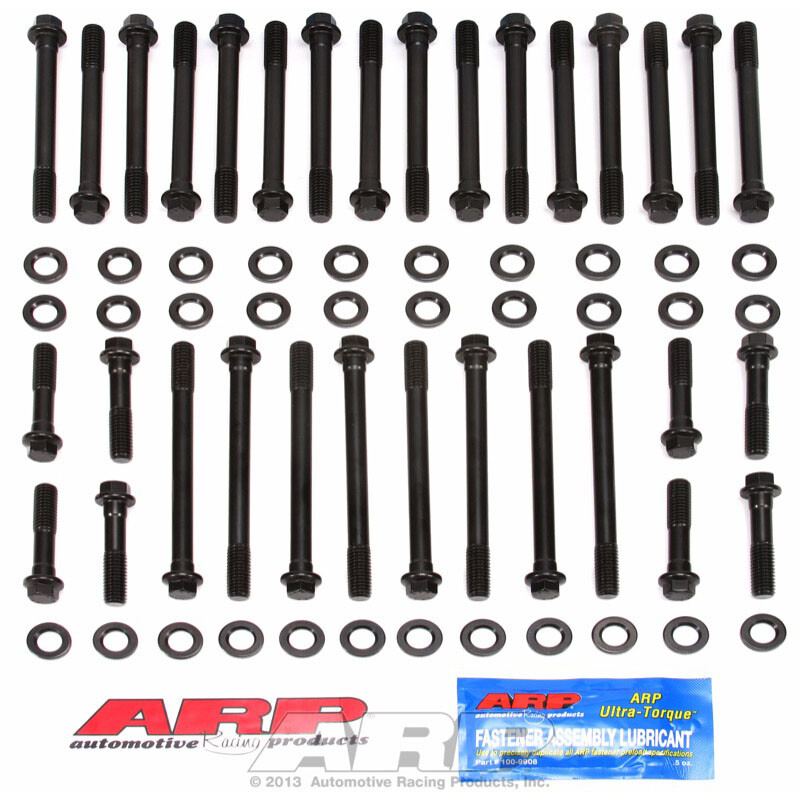 ARP Cylinder Head Bolt Set 135-3603; Hex Black Chromoly for BBC w/ Dart ...