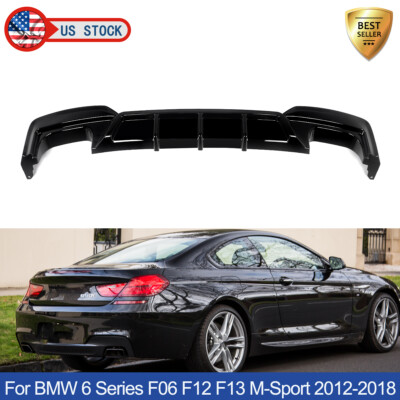 For BMW M6 F06 F12 F13 640i 650i M-Sport Gloss Black Rear Bumper ...