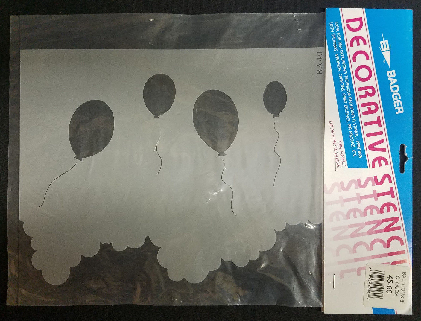 Badger Decorative Stencil - Balloons & Clouds 45-60 | eBay