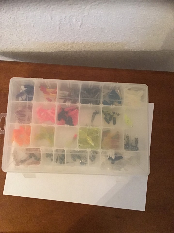 Vintage Plano Tray Tackle Box Fishing With Over 100 Lures Wide Variety ...