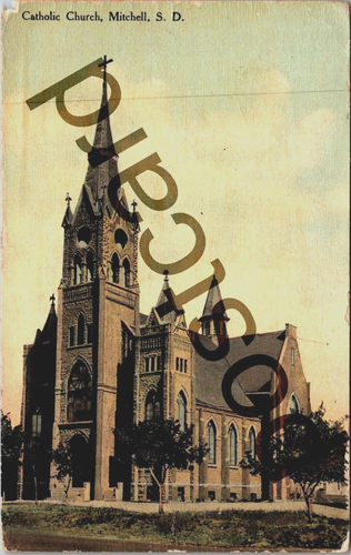 1911 CATHOLIC CHURCH, Mitchell, South Dakota, Bloom Bros. postcard jj364 | eBay