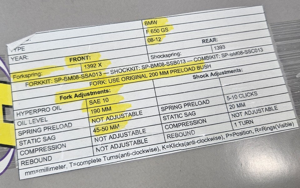 NEW Hyperpro Progressive Front Fork Spring Kit for 2008-2012 BMW F650GS ...