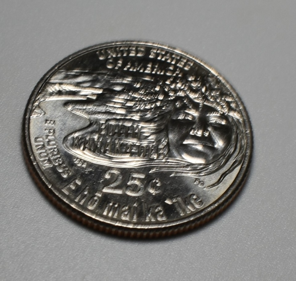 2023 D Edith Kanakaole Quarter Error AM Close Touching, Die Clash Rim ...