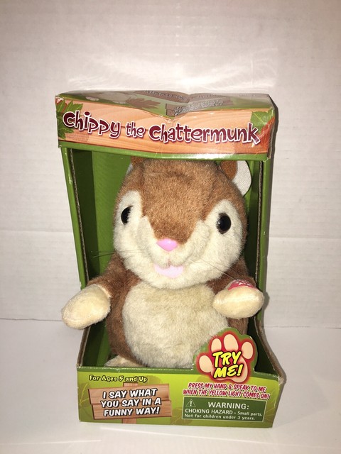 Chippy The Chattermunk Talking Chipmunk Plush Toy 2day Ship for sale ...