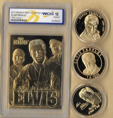 3~ ELVIS PRESLEY 1935 - 1977 GOLD COLLECTOR COIN & CARD SET | eBay