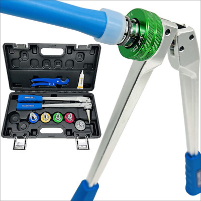 PEX Expansion Tool Kit Manual Tube With 5 PCS Expander Heads 3/8” 1/2 ...