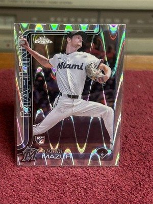 2025 Topps Chrome - Adam Mazur #157 RayWave Refractor (RC) | eBay