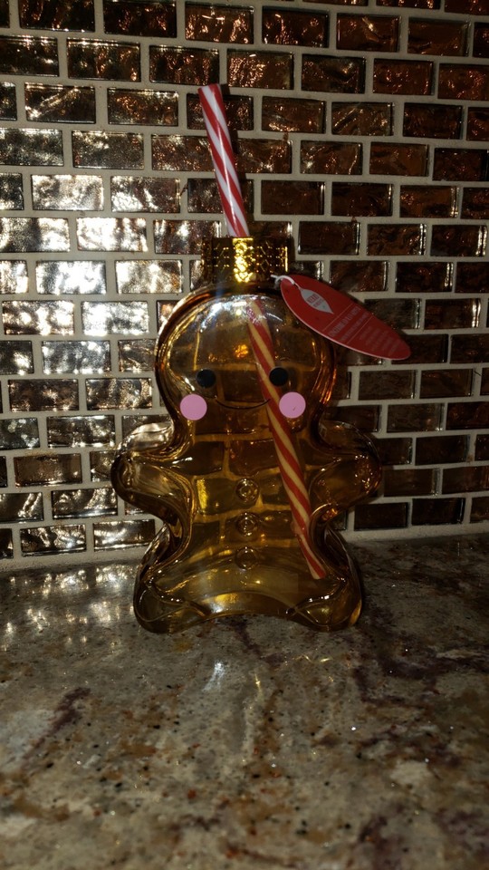 Aldi Gingerbread Man Sipper Cup Glass Bearista Christmas Holiday 2025 ...