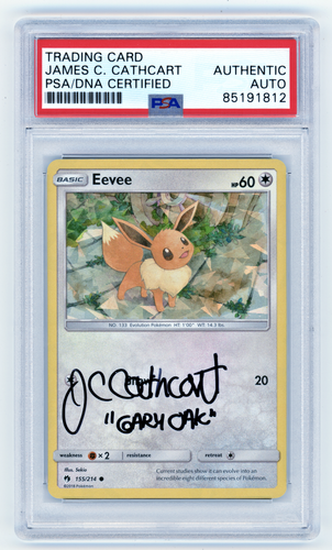 First Ever Signed James C. Cathcart S&M Eevee Holo Cracked Ice 155/214 ...
