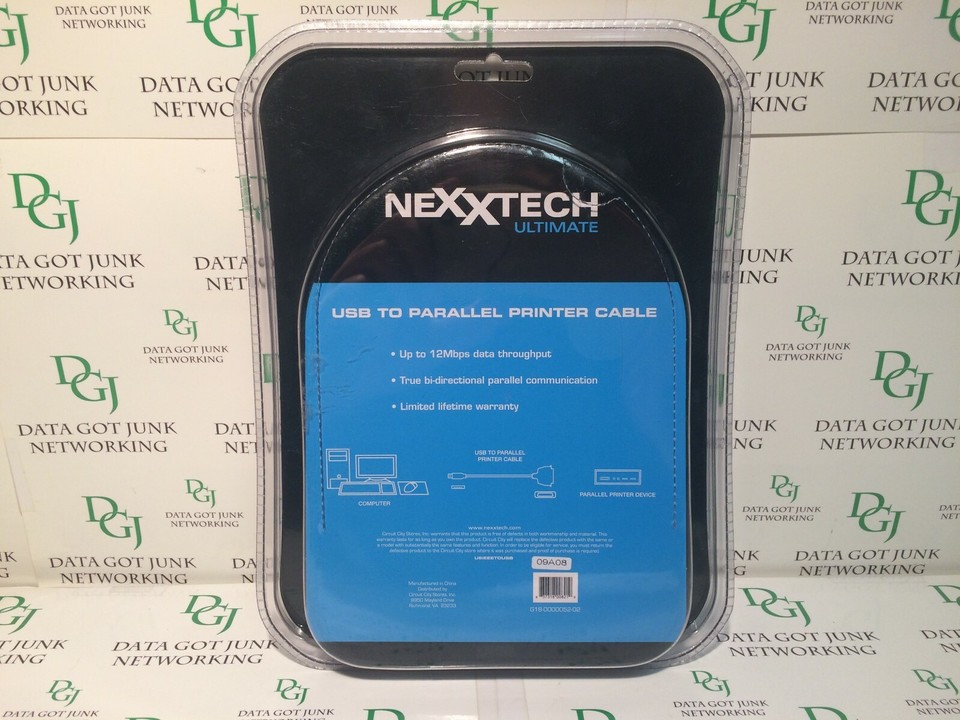 Nexxtech Ultimate USB to Parallel Printer Cable G18-0000051-02 | eBay