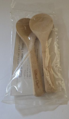 The Pampered Chef Small Bamboo Spoon Set 6" #1673 Ideal for Serving ...