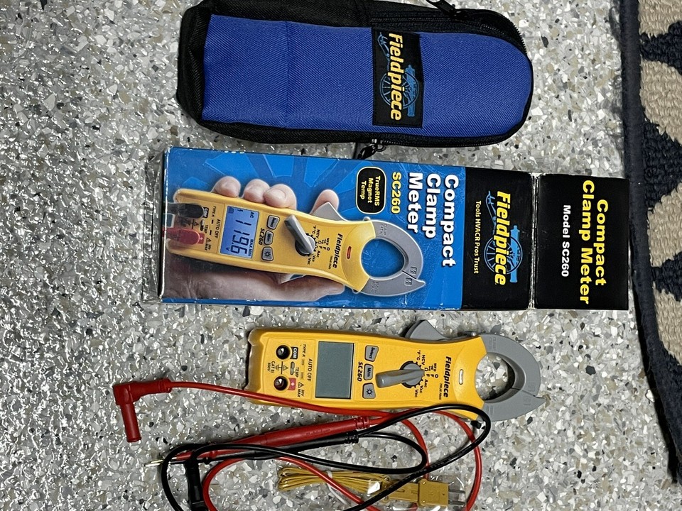 Fieldpiece SC260 Compact Clamp Meter True RMS HVAC Multimeter w/ Magnet ...